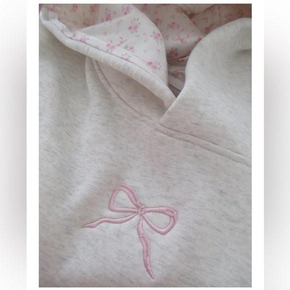 garizi | Tops | Garizi Pink Ribbon Hoodie | Poshmark